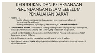 Prinsip prinsip perundangan islam dan perkembangan | PPT
