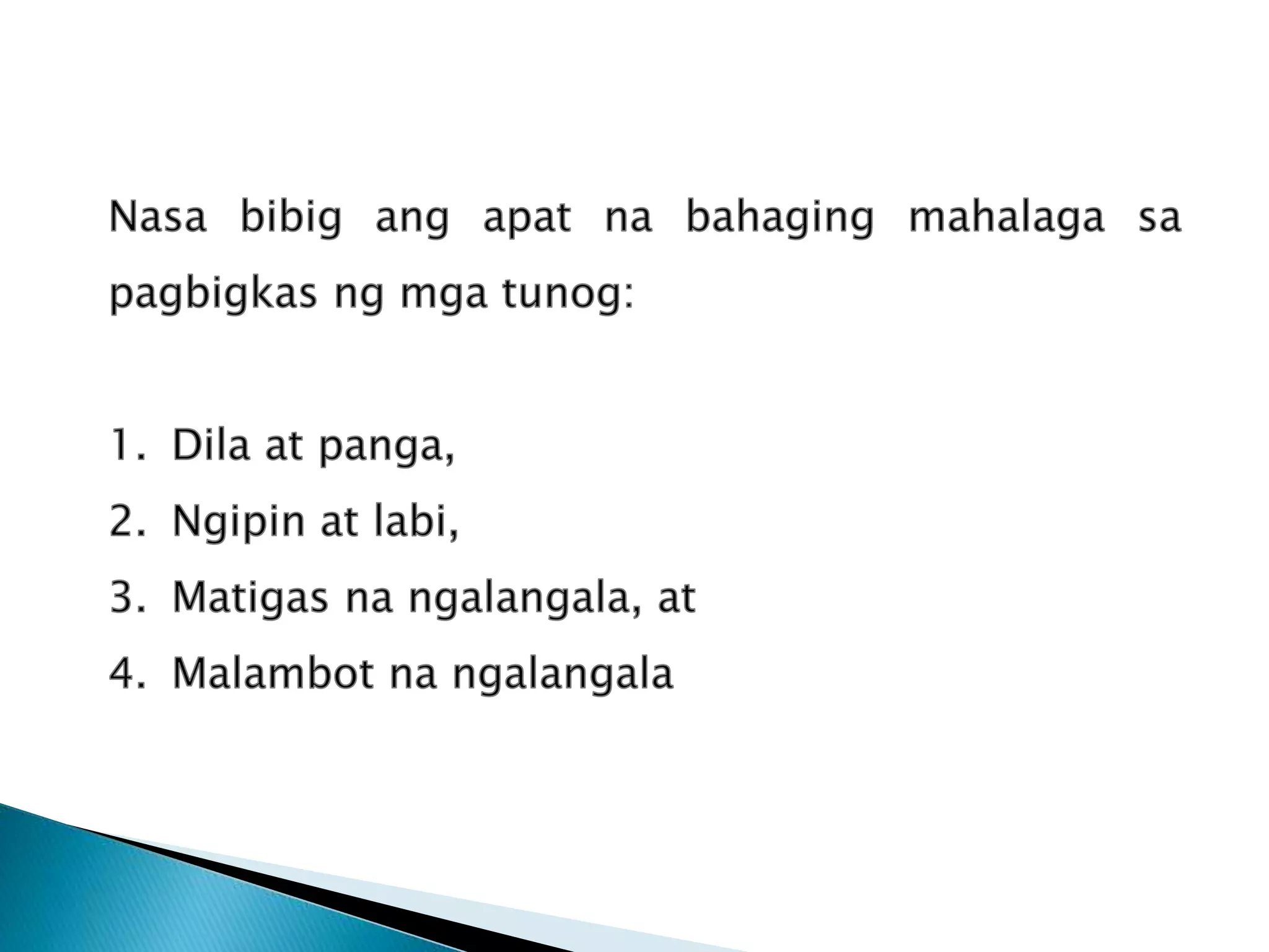 Mga Prinsipal na Sangkap sa Pananalita | PPTX