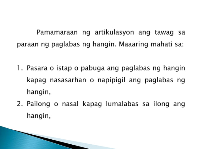 Mga Prinsipal na Sangkap sa Pananalita | PPTX