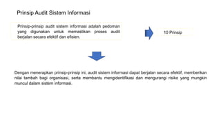 Prinsip Audit Sistem Informasi pada Keamanan Informasi | PPT