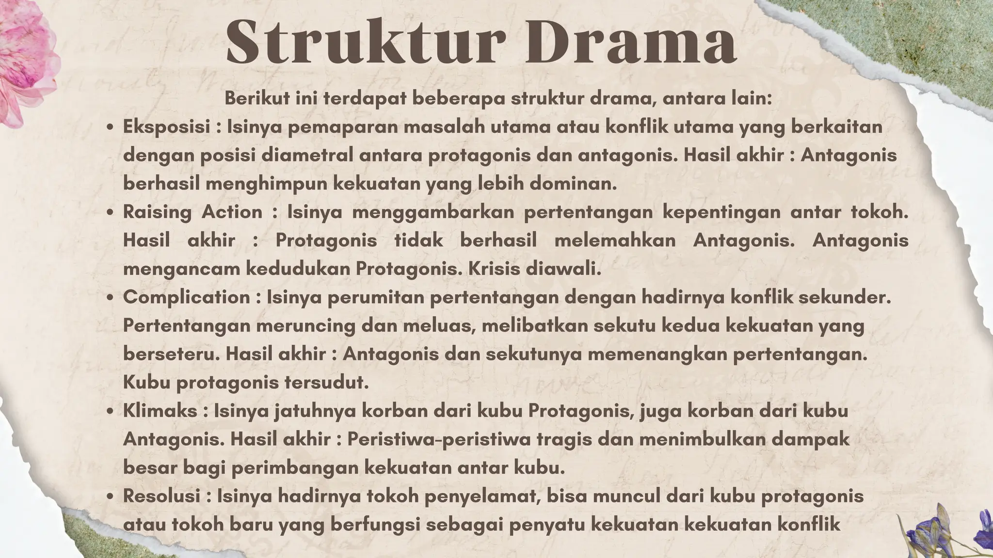drama ppt kelompok, artikel kajian dan struktur | PPT