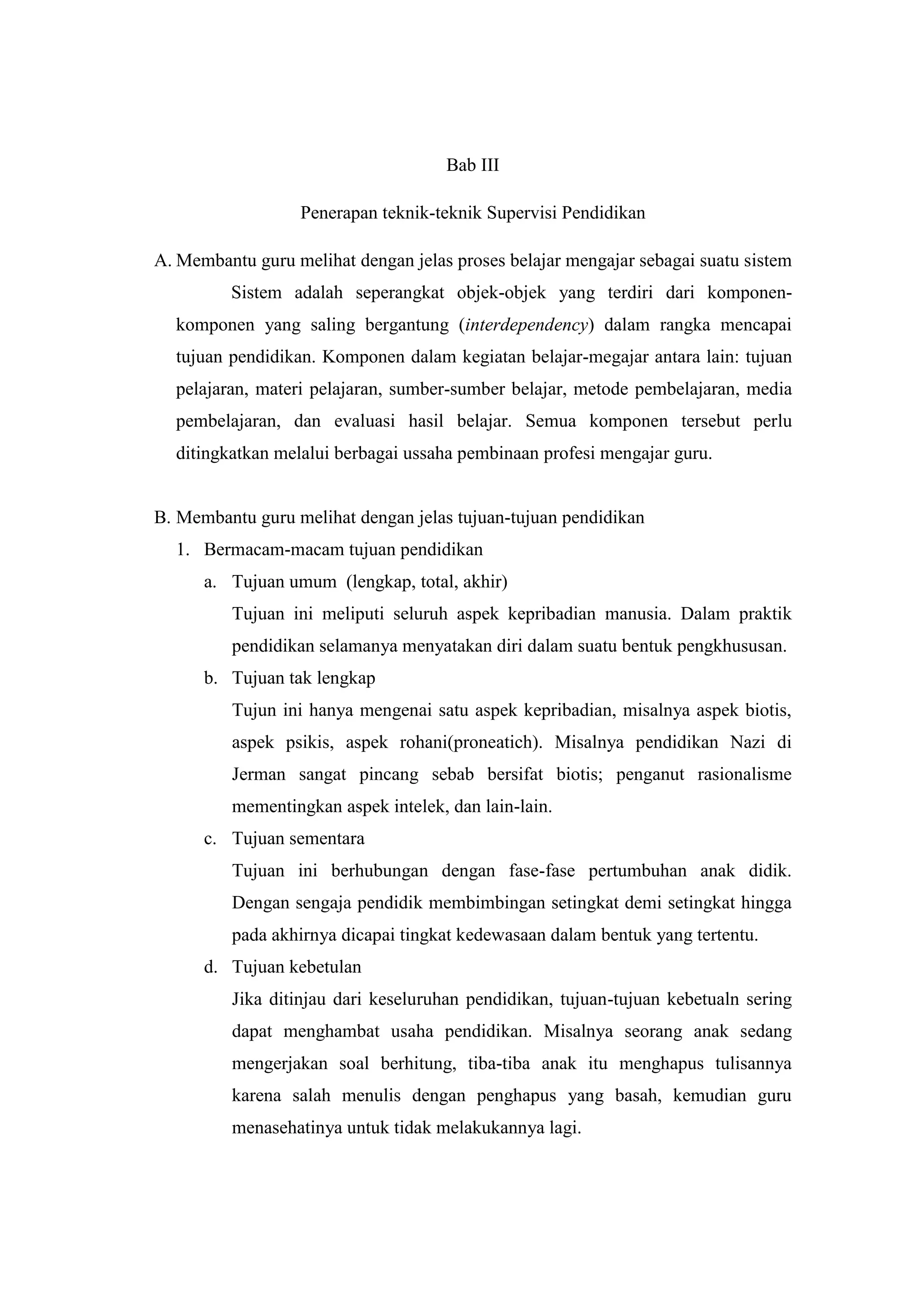 Prinsip dan teknik supervisi pendidikan | PDF