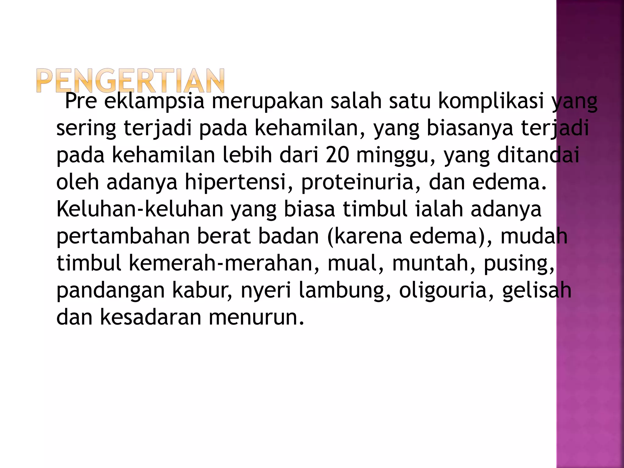 Prinsip diit pada preeklampsia dan eklampsia | PPTX
