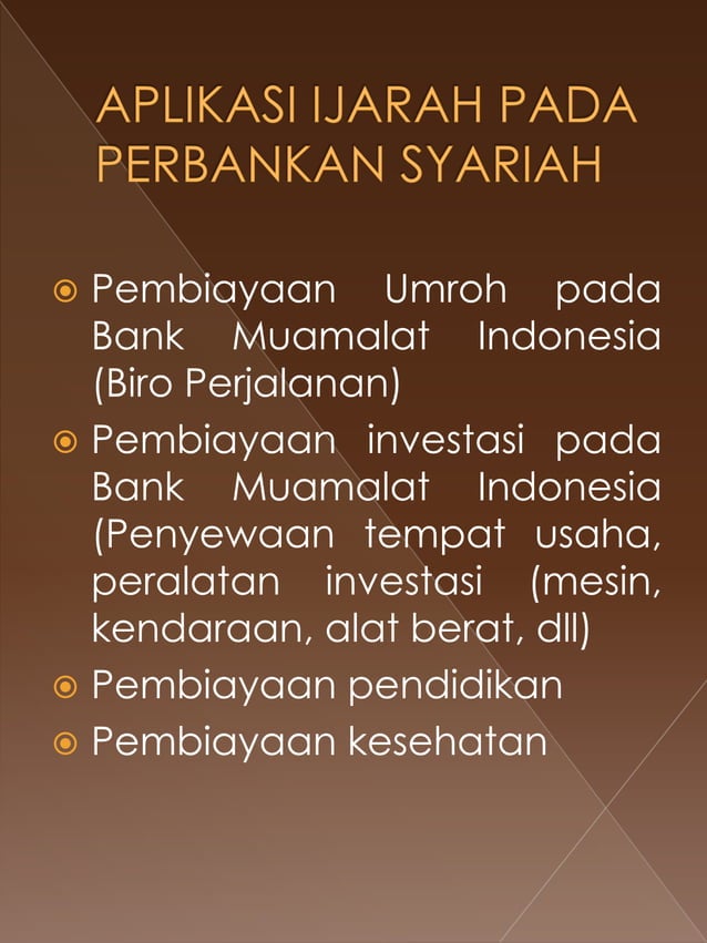 Prinsip ijarah pada perbankan syariah | PPTX