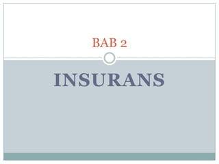 Perdagangan Tingkatan 5 (Prinsip insurans) | PPTX