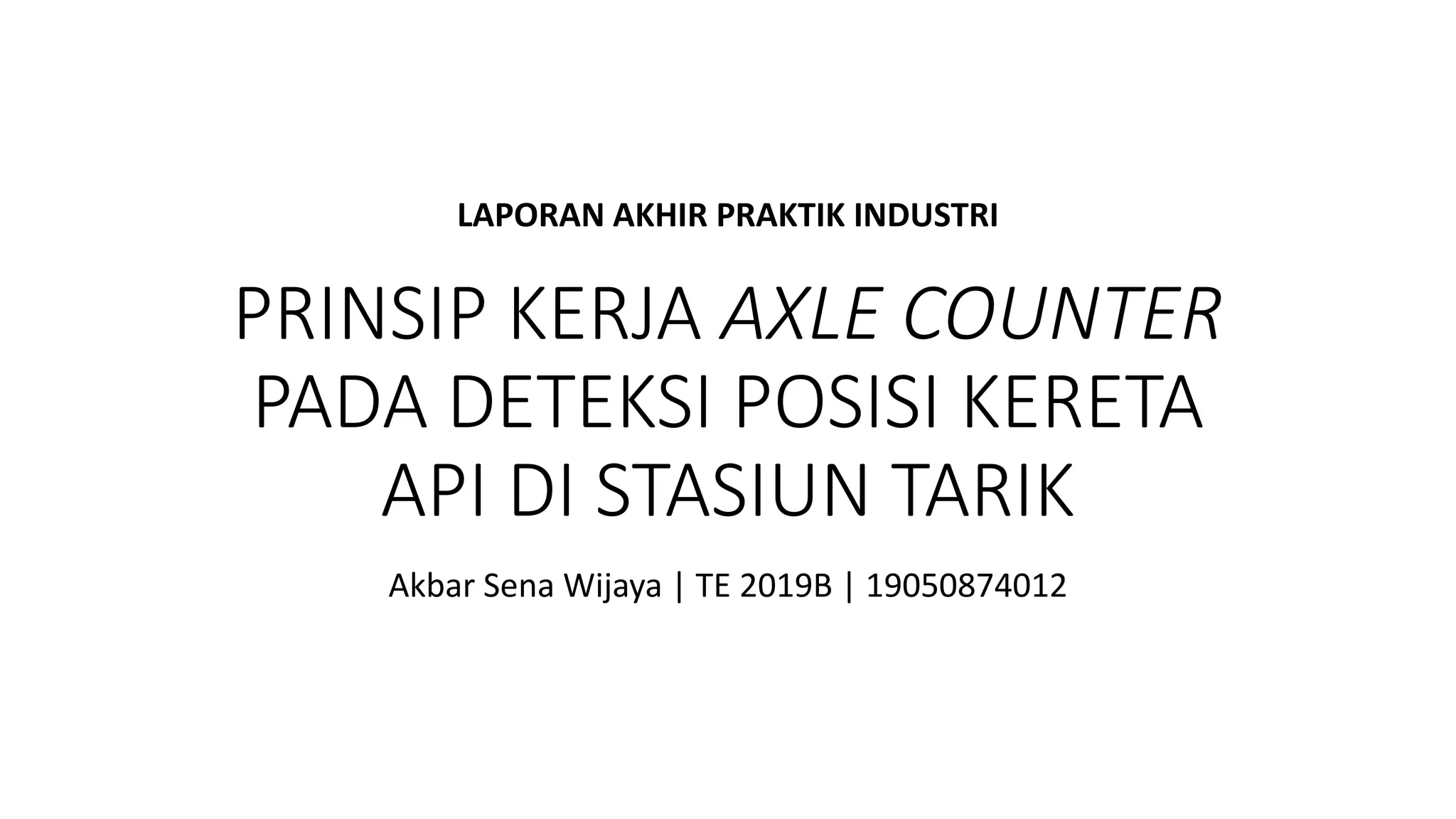 PRINSIP AXLE | PPT