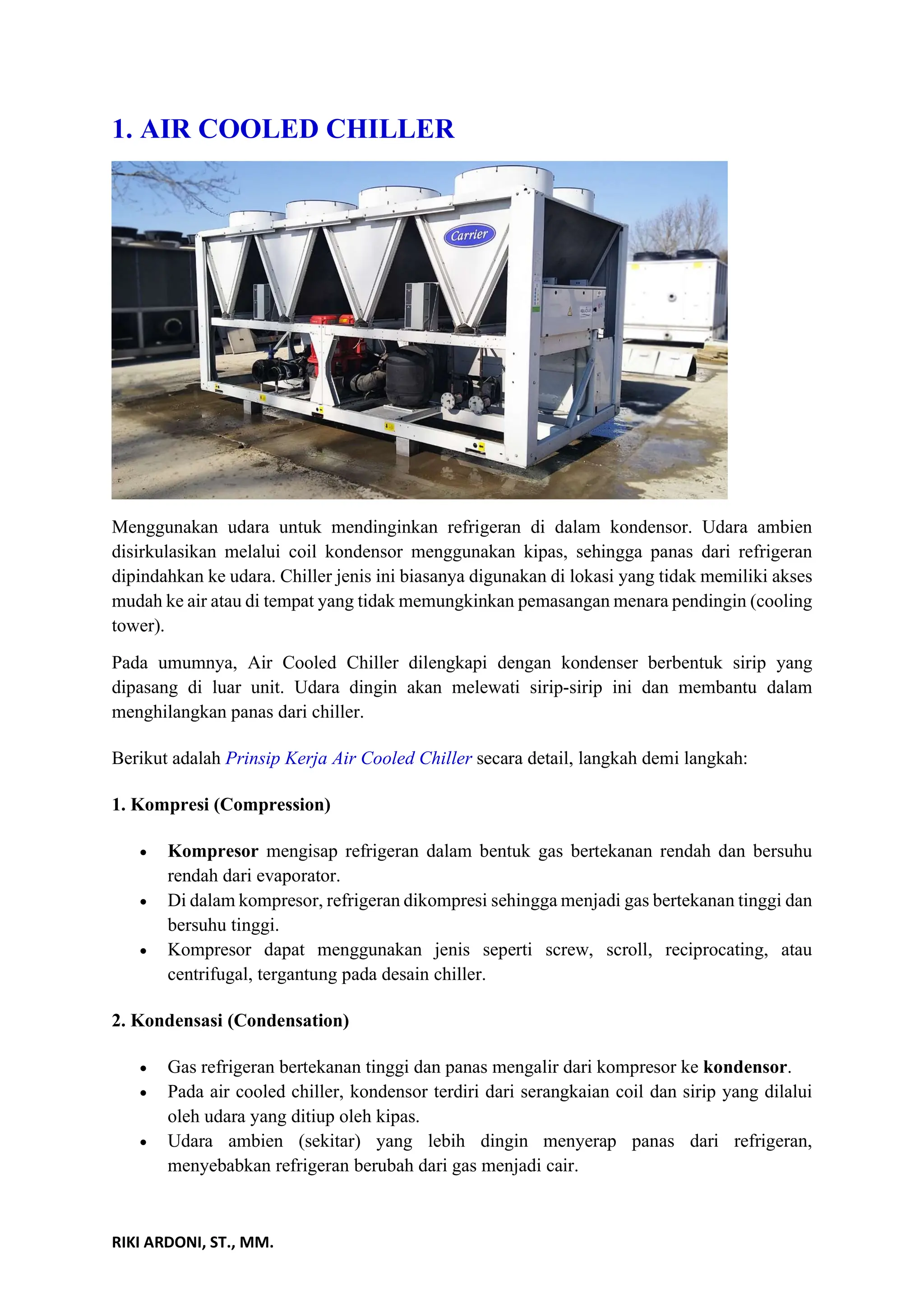 PRINSIP KERJA CHILLER (WHAT IS THE DIFFERENCE BETWEEN AIR COOLED ...