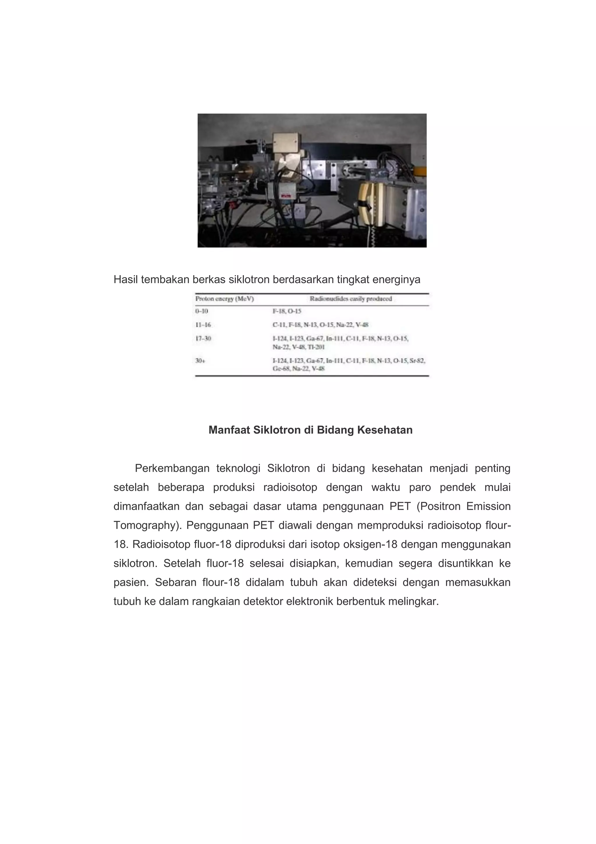 Prinsip kerja siklotron sebagai akselerator magnetik | PDF