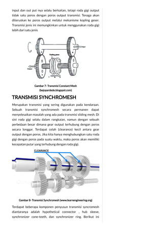 Prinsip kerja transmisi manual | PDF