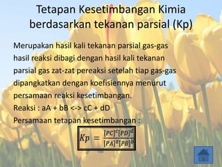 Prinsip Kesetimbangan Kimia | PPT