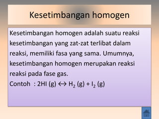 Prinsip Kesetimbangan Kimia | PPT