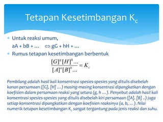 Prinsip kesetimbangan kimia | PPTX