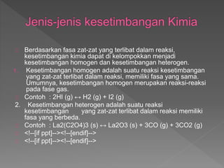 Prinsip kesetimbangan kimia (5.1) | PPTX