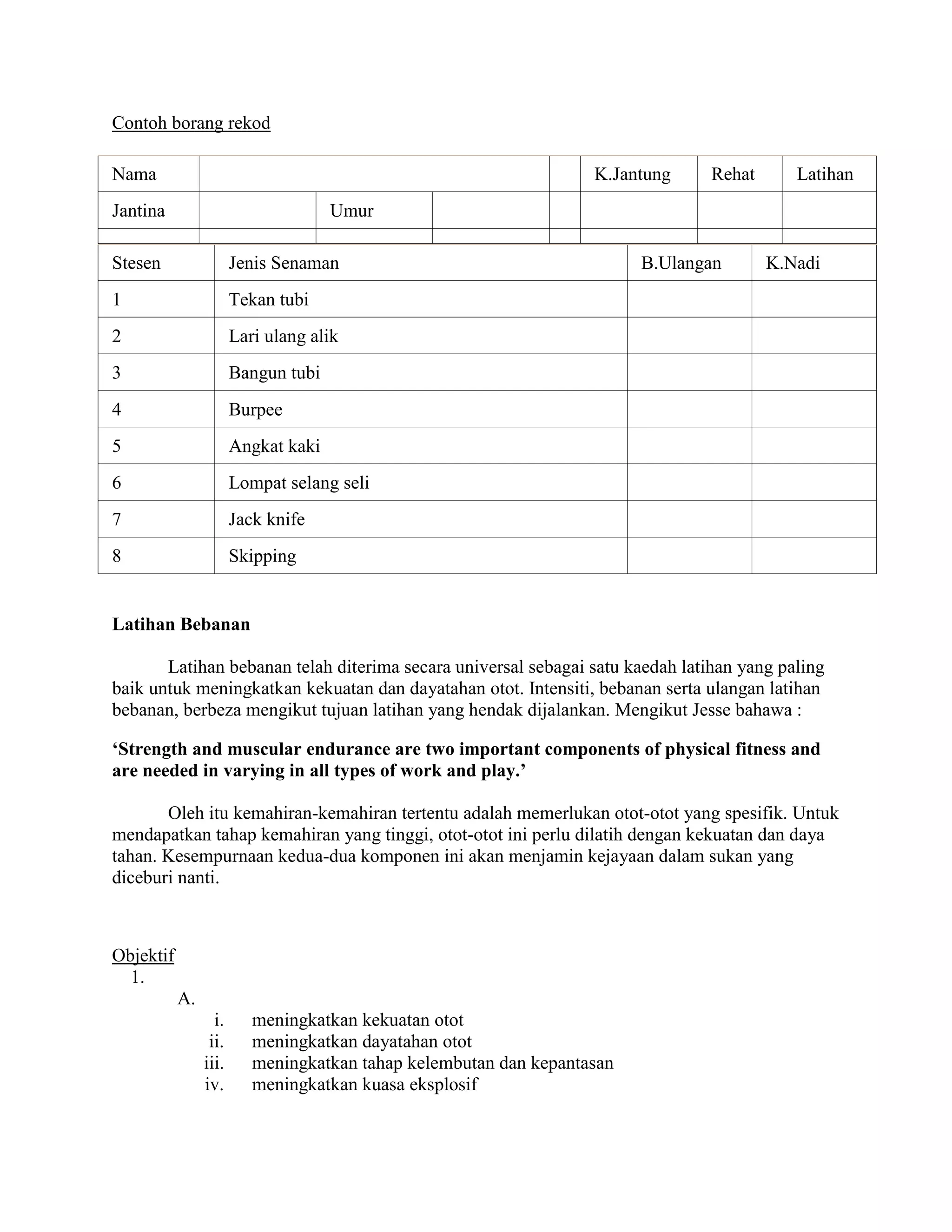 Prinsip latihan olahraga sekolah | DOCX
