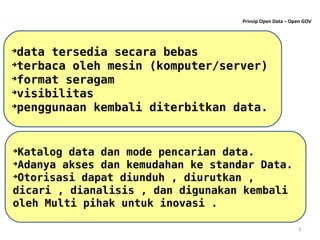 Prinsip open data open gov | PPT