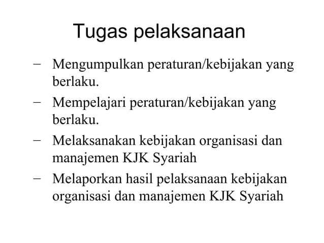 Prinsip organisasi dan manajemen kjksyariah | PPT