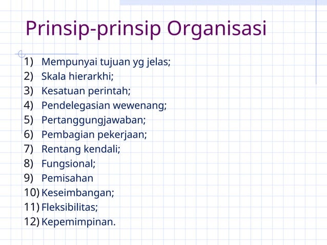 KONSEP DAN PRINSIP ORGANISASI (PERTEMUAN KE 2) | PPT