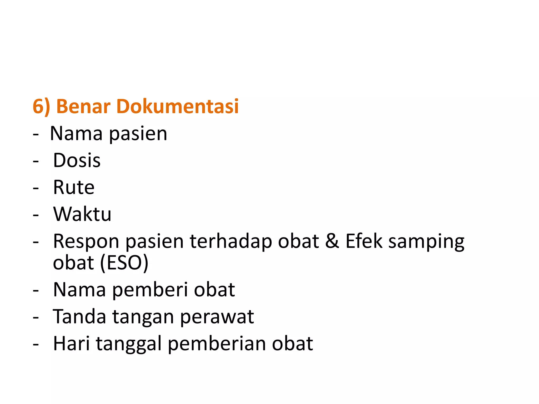 Prinsip pemberian obat | PPTX