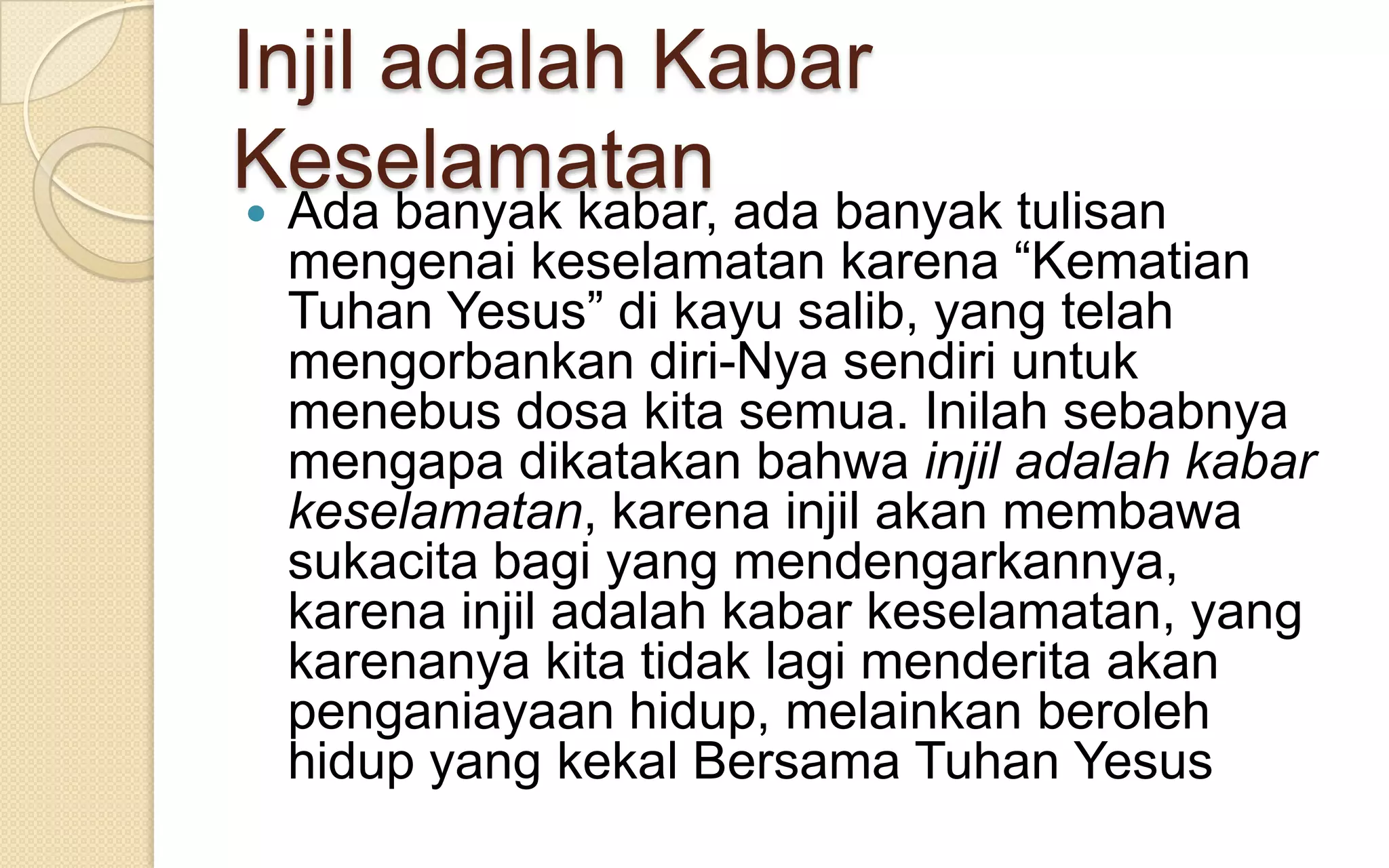 Prinsip pengenalan injil | PPTX