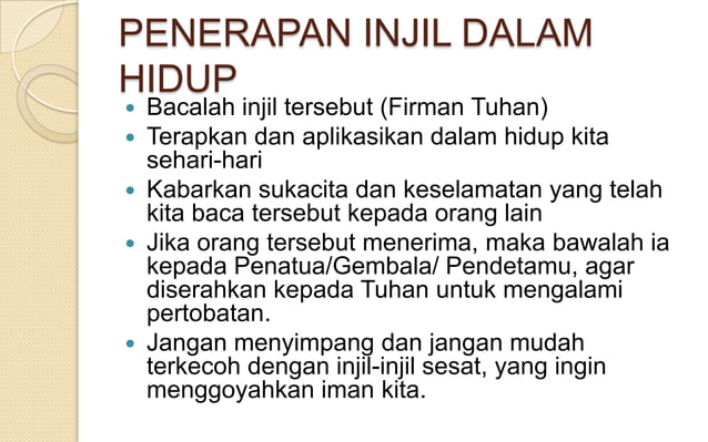 Prinsip pengenalan injil | PPT