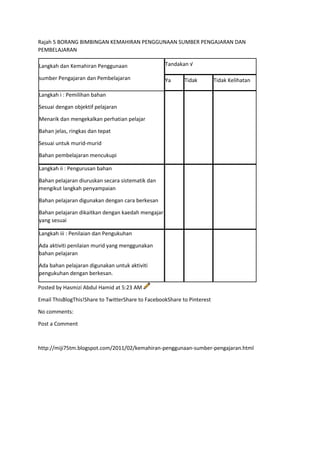 Prinsip penggunaan bbm | DOCX