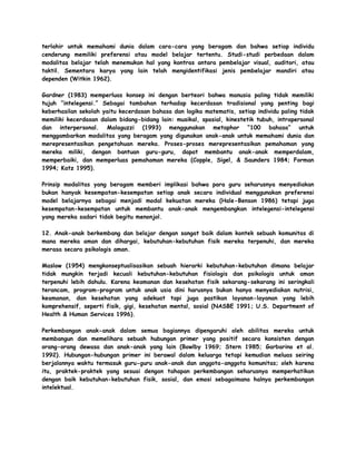 Prinsip perkembangan menurut hurlock | DOCX