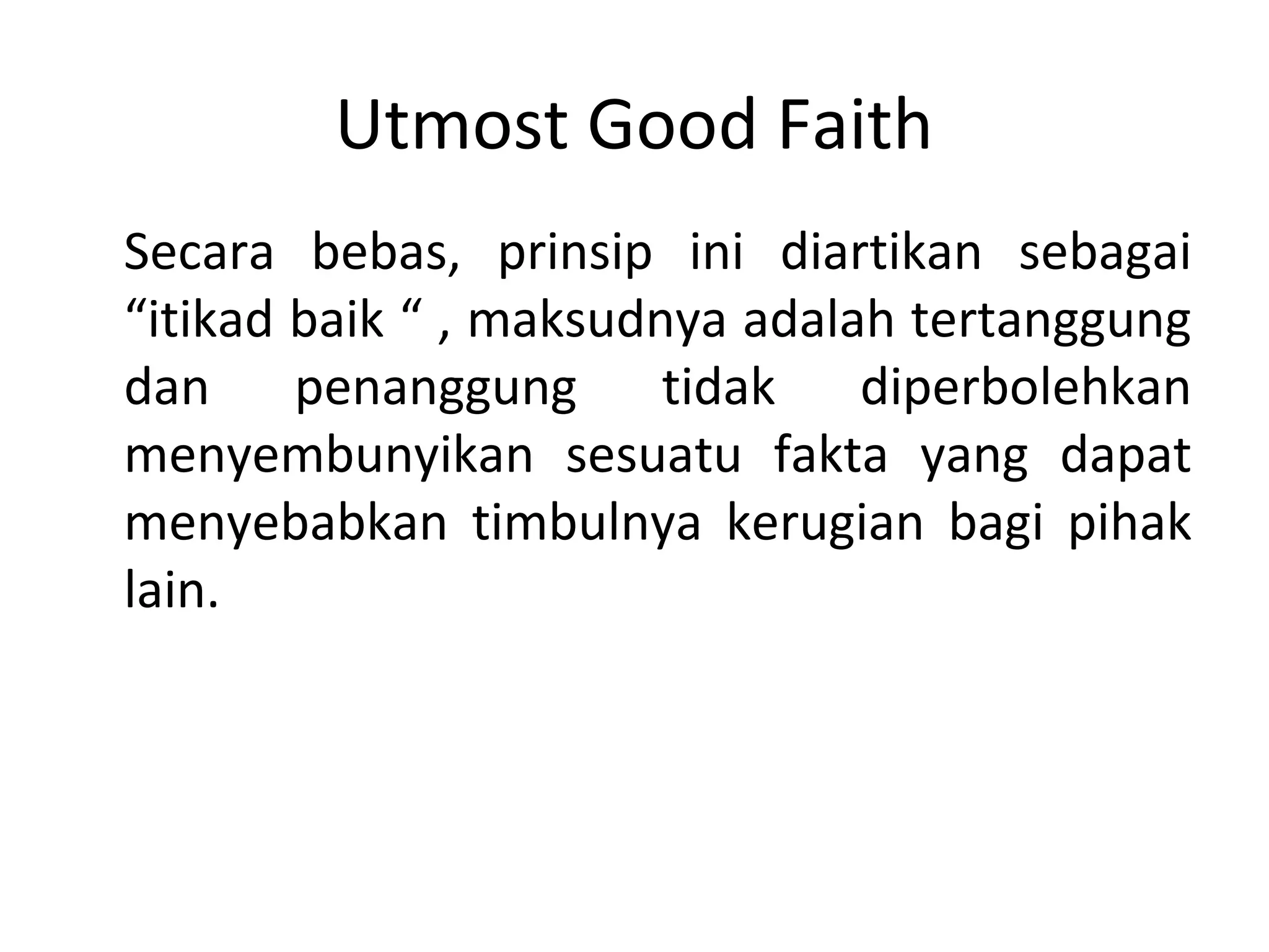 Prinsip – prinsip asuransi | PPT