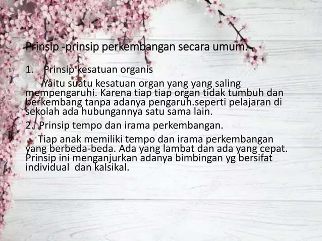 Prinsip prinsip perkembangan | PPTX