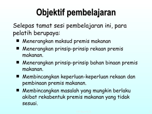 Prinsip rekaan premis makanan | PPT