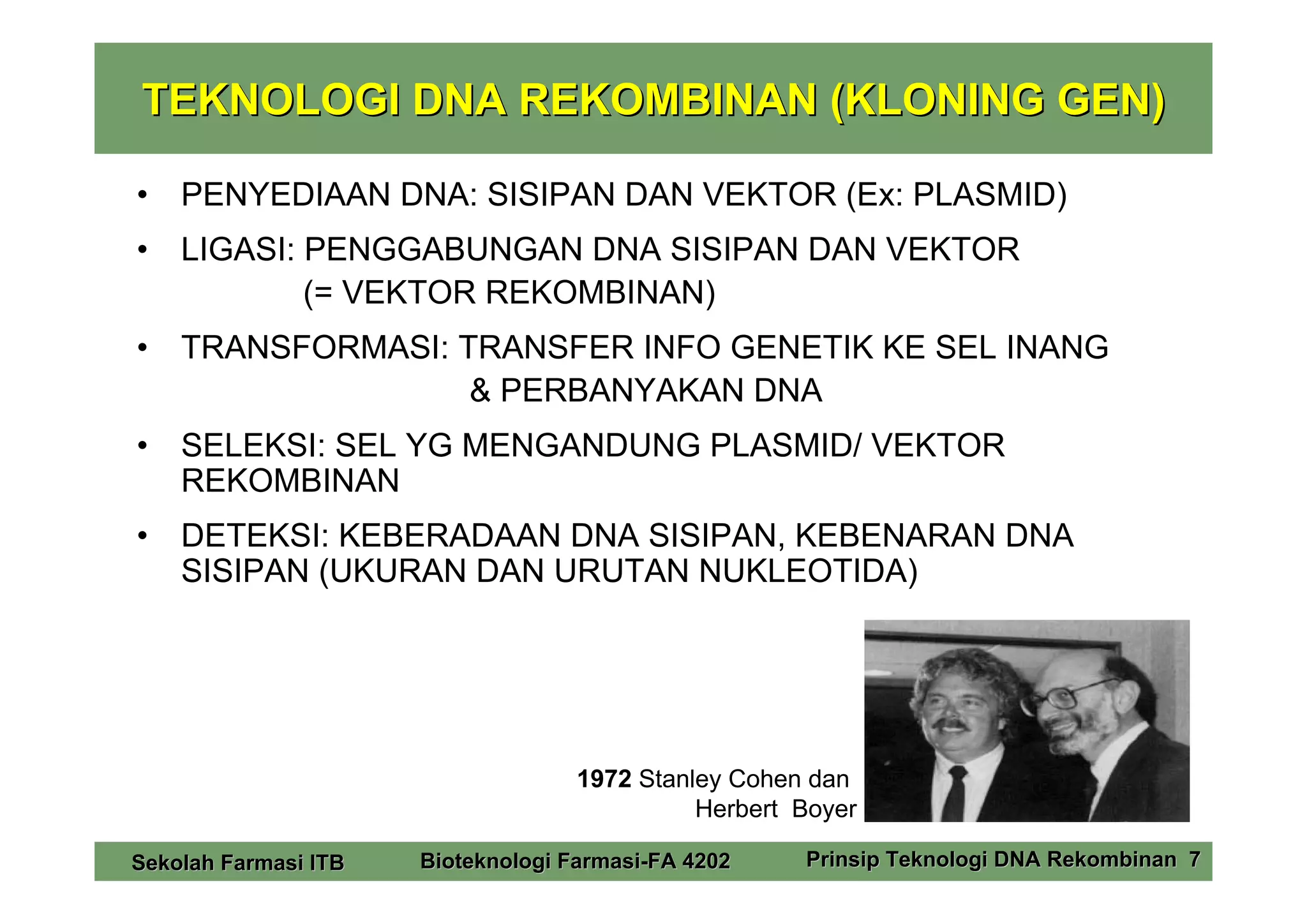 teknologi dna rekombinan | PDF