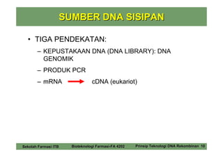 teknologi dna rekombinan | PDF