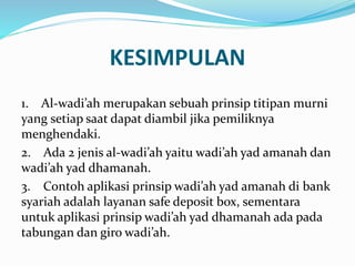 Prinsip titipan atau simpanan | PPTX