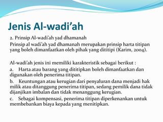 Prinsip titipan atau simpanan | PPTX