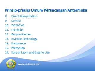Prinsip User Interface Design | PDF