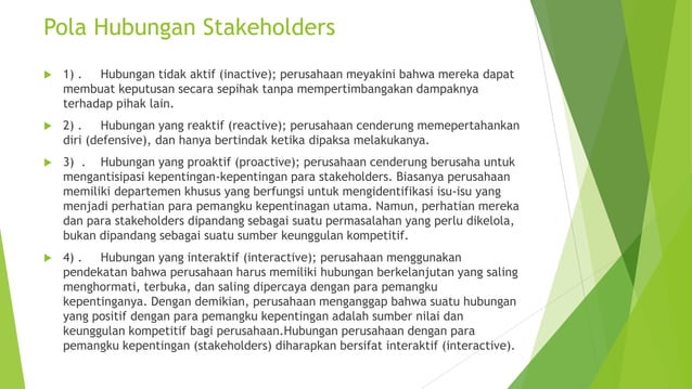 Prinsip Etika Bisnis Dalam Pendekatan Stakeholder | PPTX