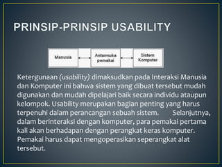 Prinsip usability | PPTX