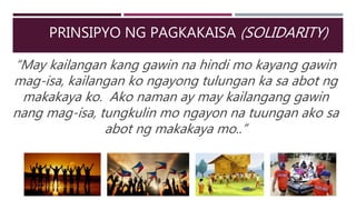 Edukasyon sa Pagpapakatao 9 YUNIT I - Prinsipyo ng Subsidiarity at ...