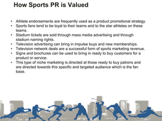 Pr in sports | PPTX