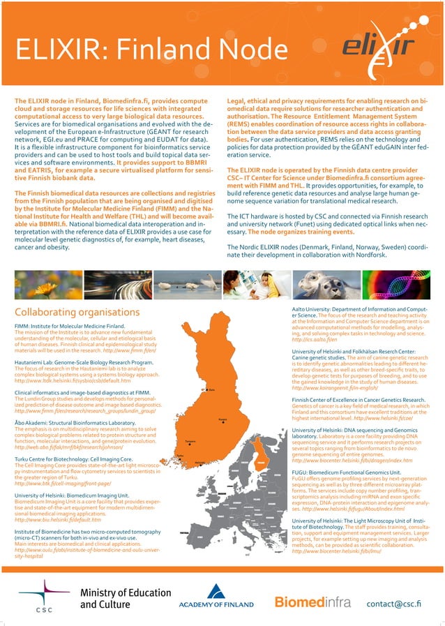 ELIXIR Node poster Finland | PDF