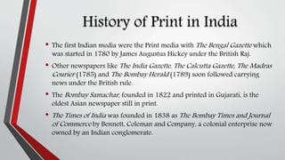 The Indian Print Industry | PPTX