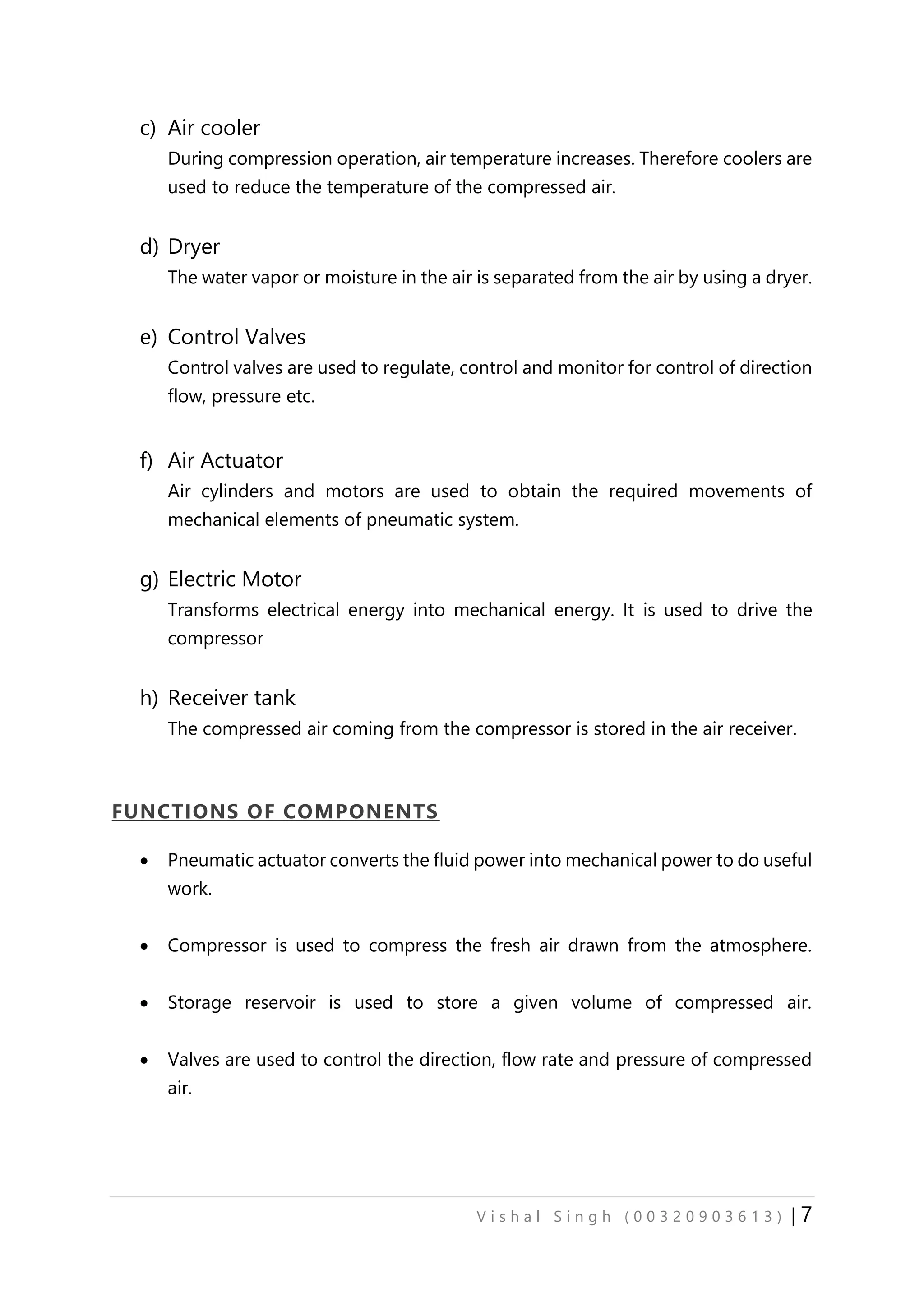 Pneumatic System | PDF