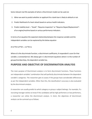 Discrimination Analysis and working on SPSS assignment | PDF