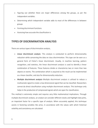 Discrimination Analysis and working on SPSS assignment | PDF