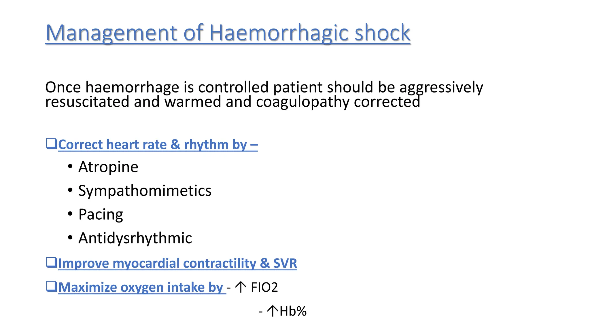 Haemorrhagic shock assessment management and colloid | PPTX