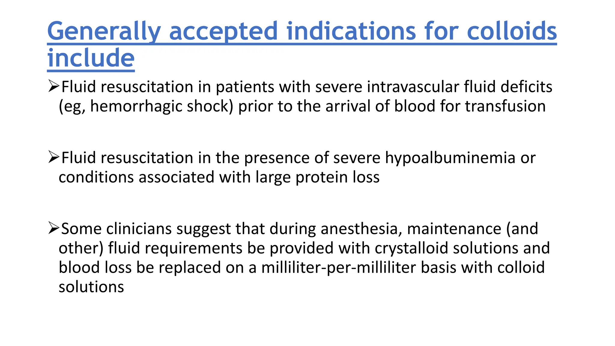 Haemorrhagic shock assessment management and colloid | PPTX