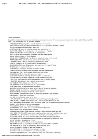 Print left 4 dead 2 cheats, codes, cheat codes, walkthrough, guide, faq ...