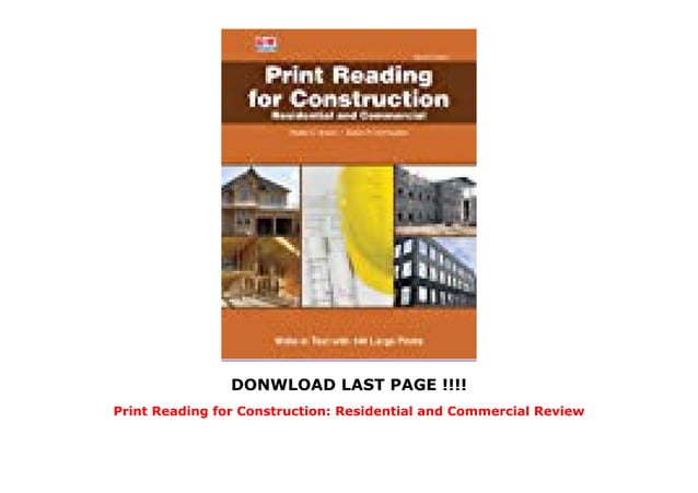 Print Reading for Construction: Residential and Commercial Review | PPT