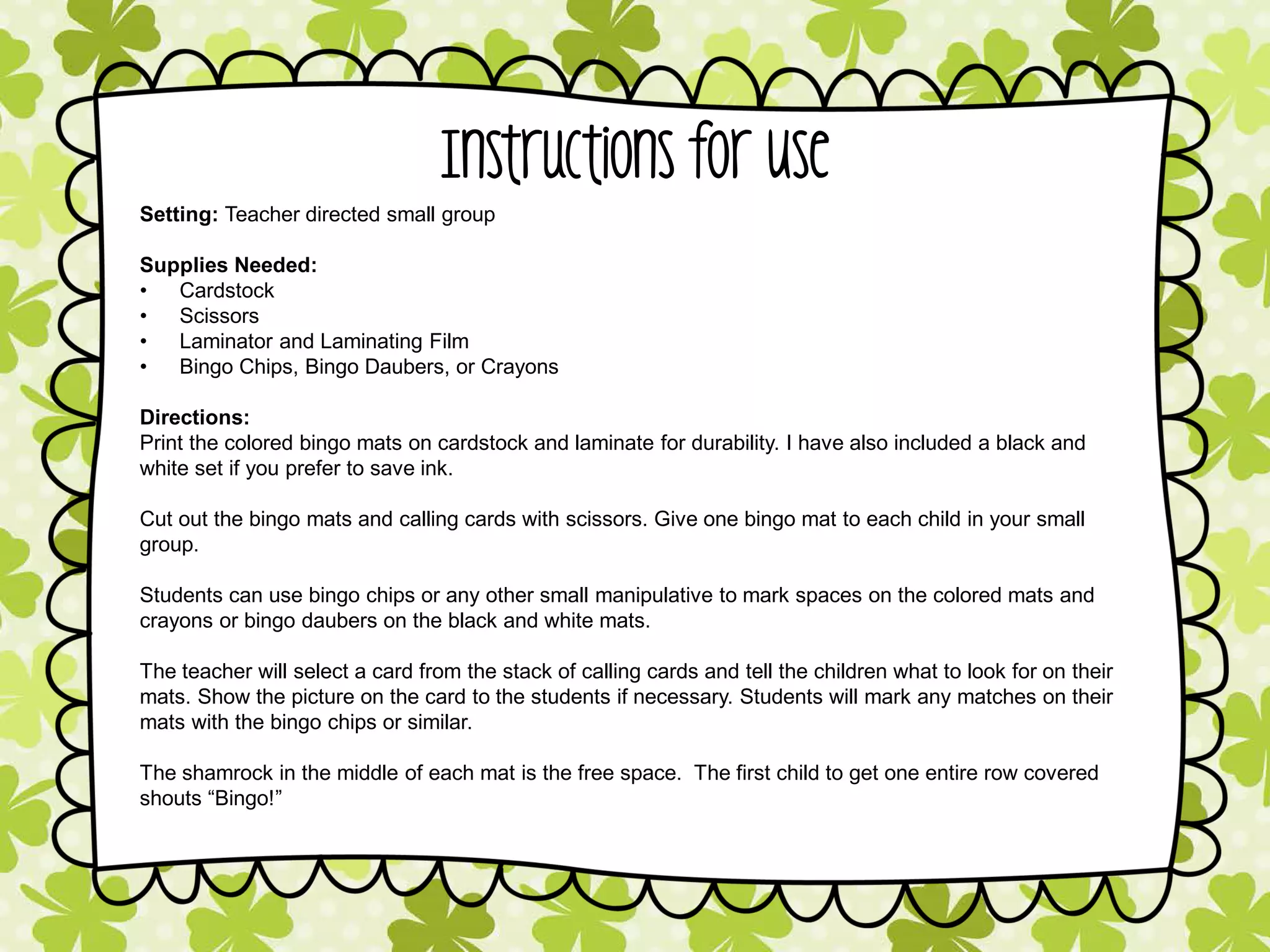 Printable st-patricks-day-bingo | PPT