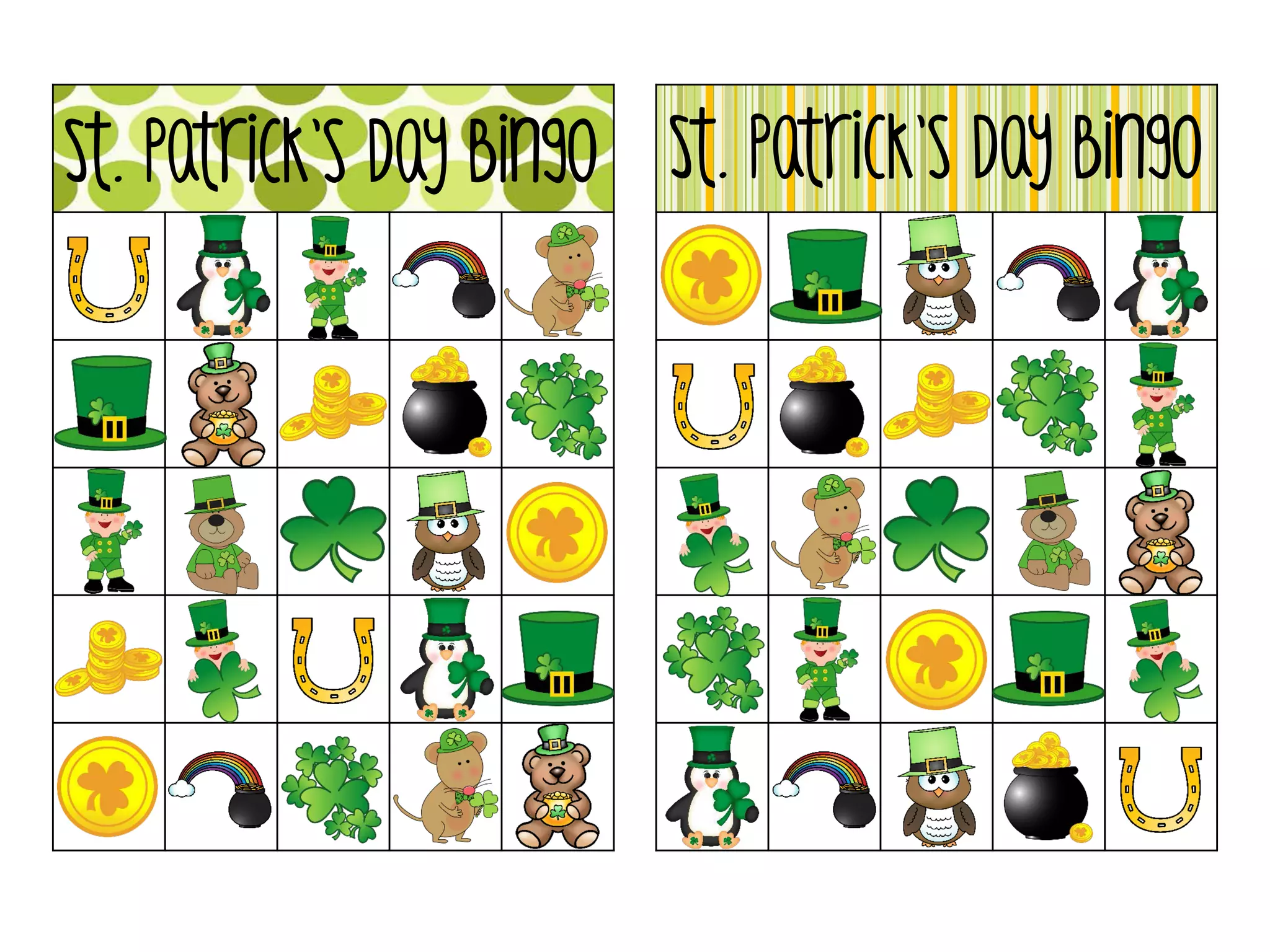 Printable st-patricks-day-bingo | PDF
