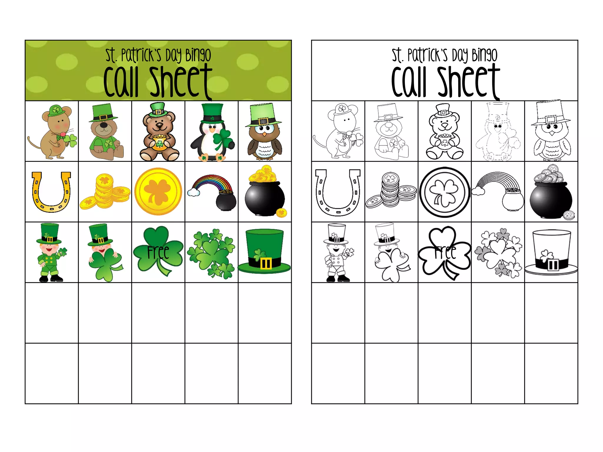Printable st-patricks-day-bingo | PDF